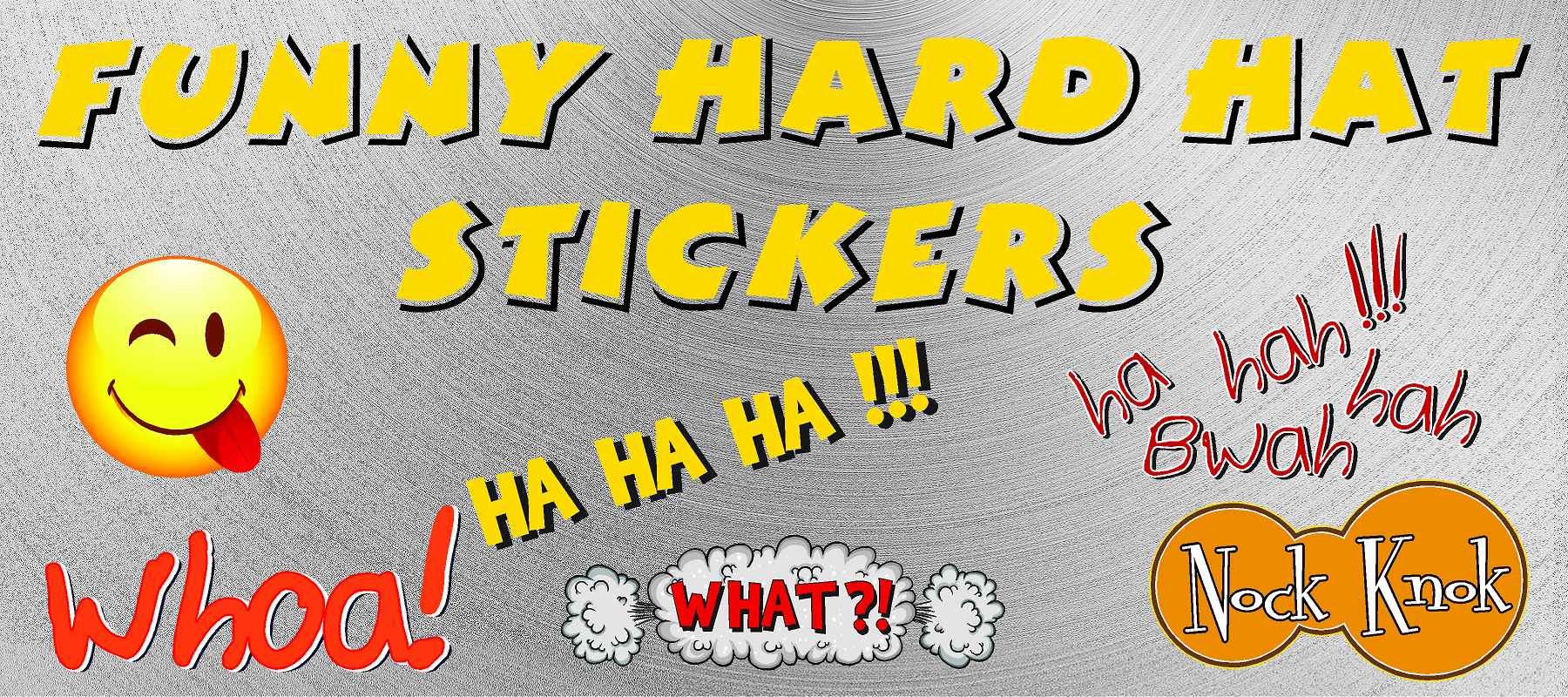 Funny Hard Hat Stickers in Stock Ready to Ship