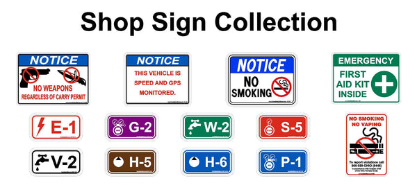 General Shop Safety and Crane Signs
