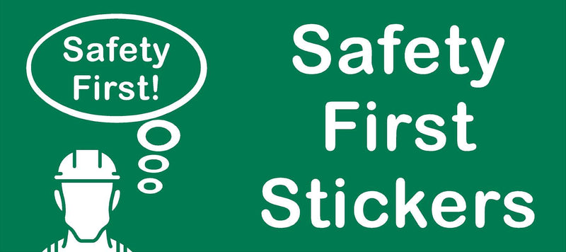 Hard Hat Sticker - Safety First Tagged "Hard Hat Safety Sticker"