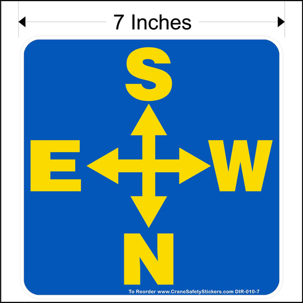 Side of Crane Mounted Overhead Crane Directional Decal
