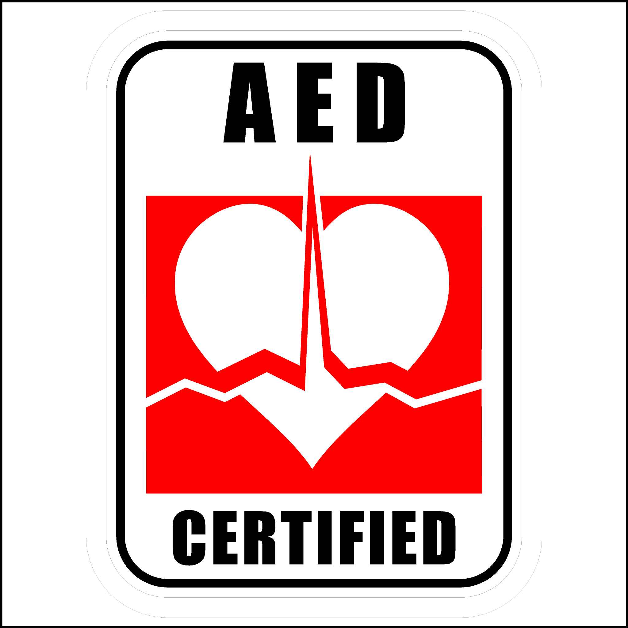 AED Certified Sticker