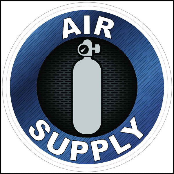 Air Supply Label for Tanks or Safety Equipment