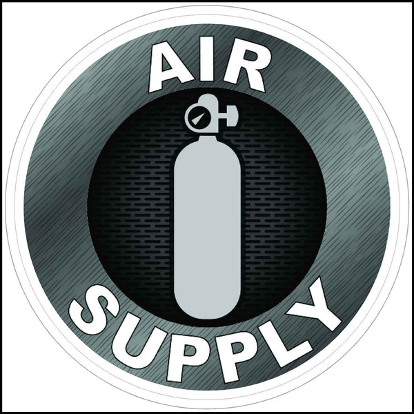 Air Supply Label for Tanks or Safety Equipment