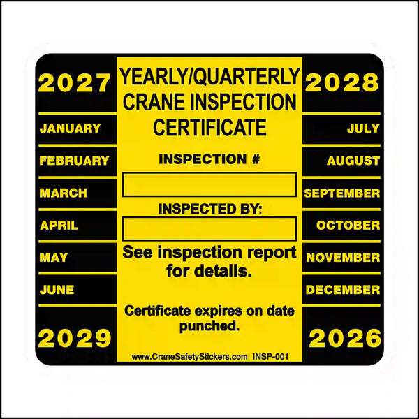 Inspection Stickers, and Vehicle Inspection Reports - OSHA & ANSI ...