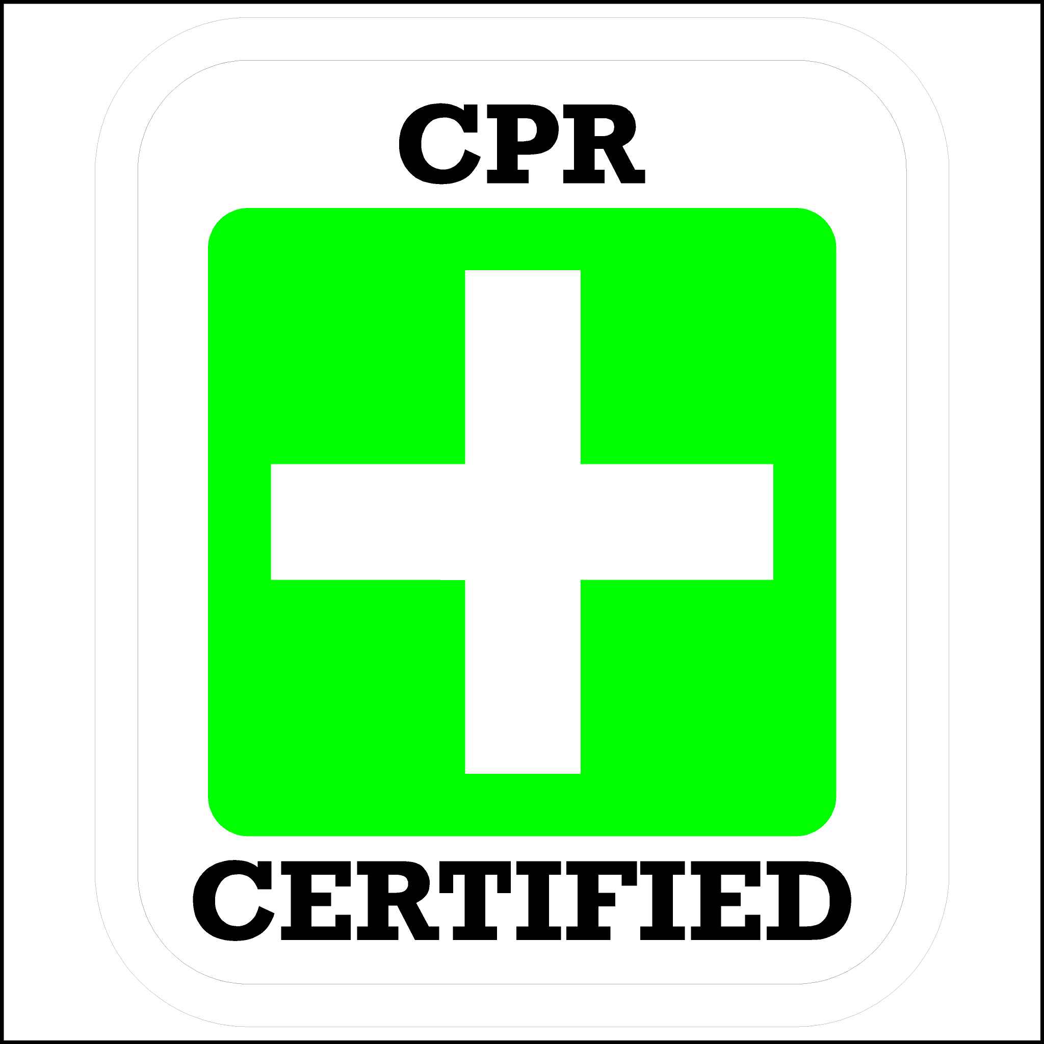 CPR Certified Sticker