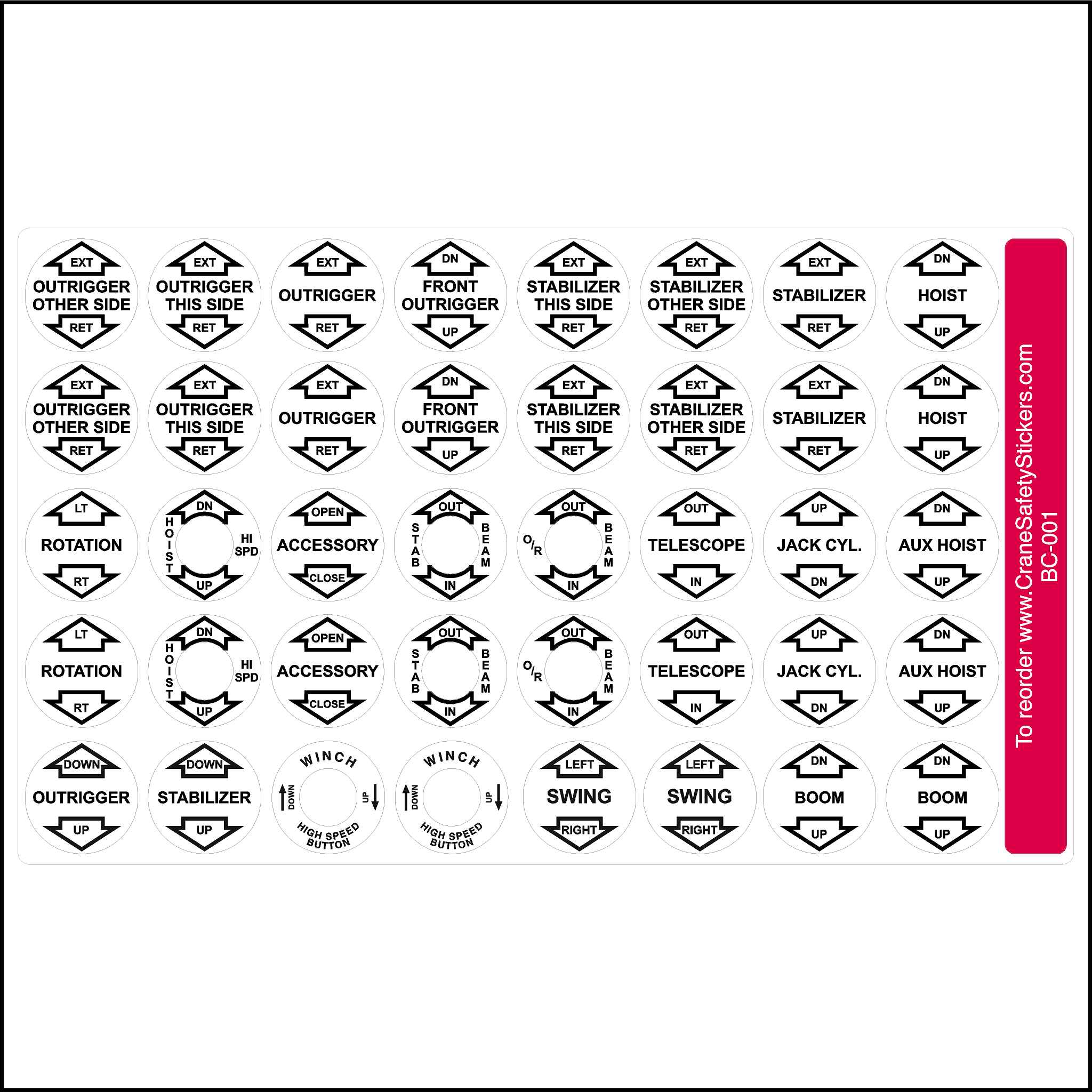 High Quality Crane Stickers, Crane Safety Stickers & Hard Hat Stickers