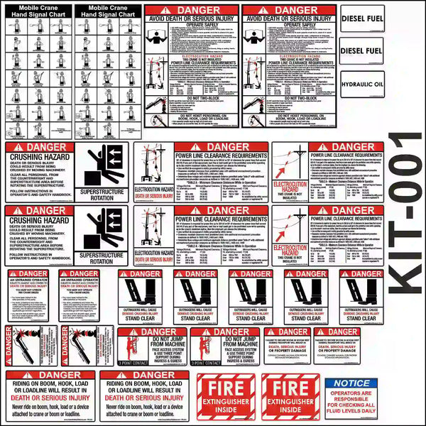 Crane Safety Decals and Boom Truck Safety Decals - Safety Stickers