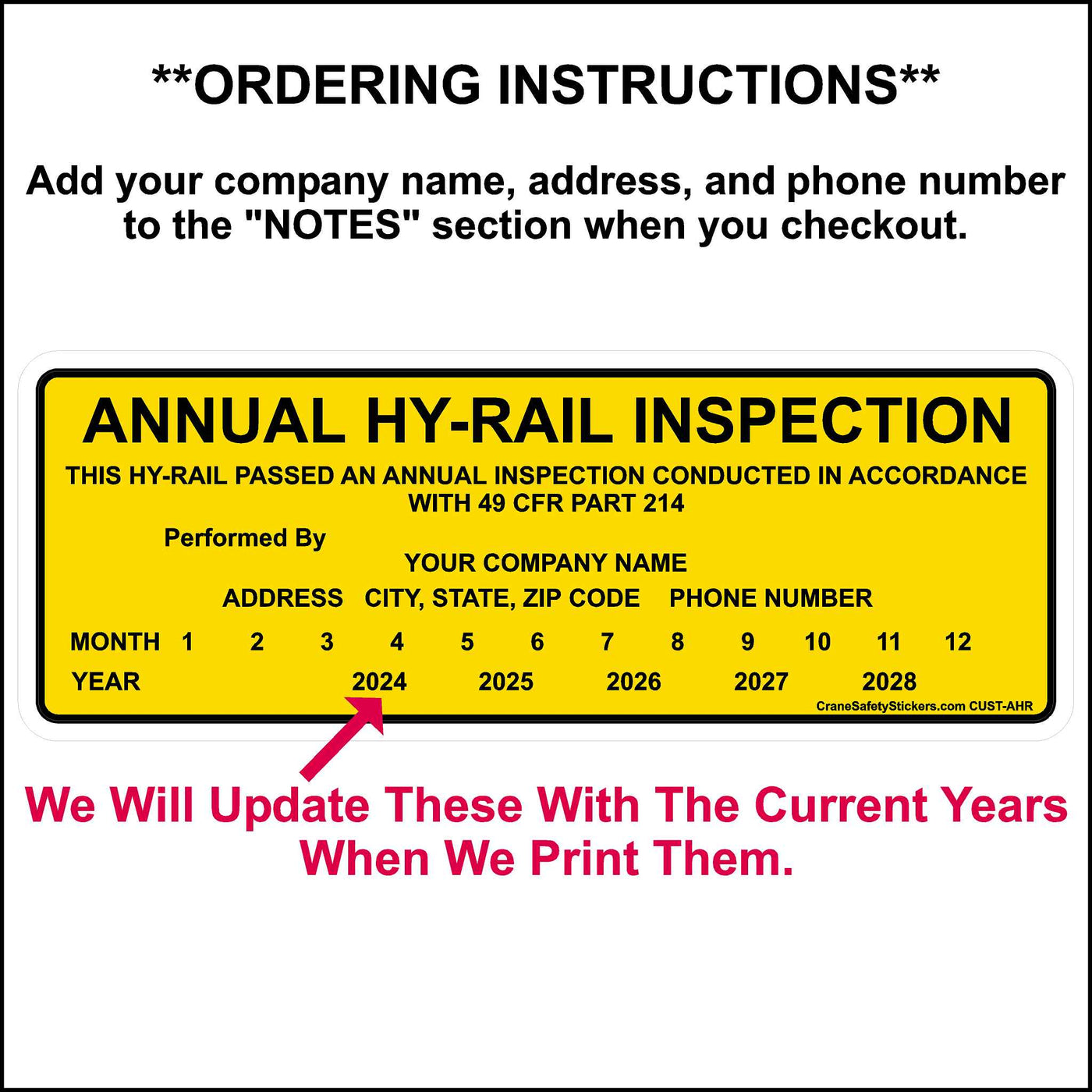 Inspection Stickers, and Vehicle Inspection Reports