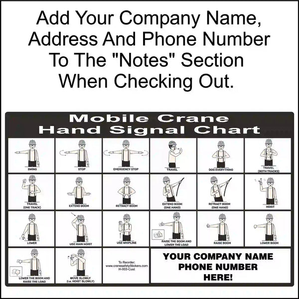 Crane Hand Signal Charts Tagged "- Custom" - OSHA & ANSI-Compliant ...