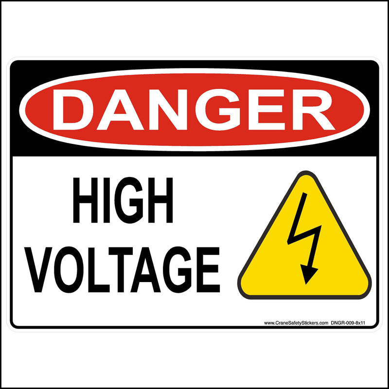 Danger High Voltage Sign and Decal