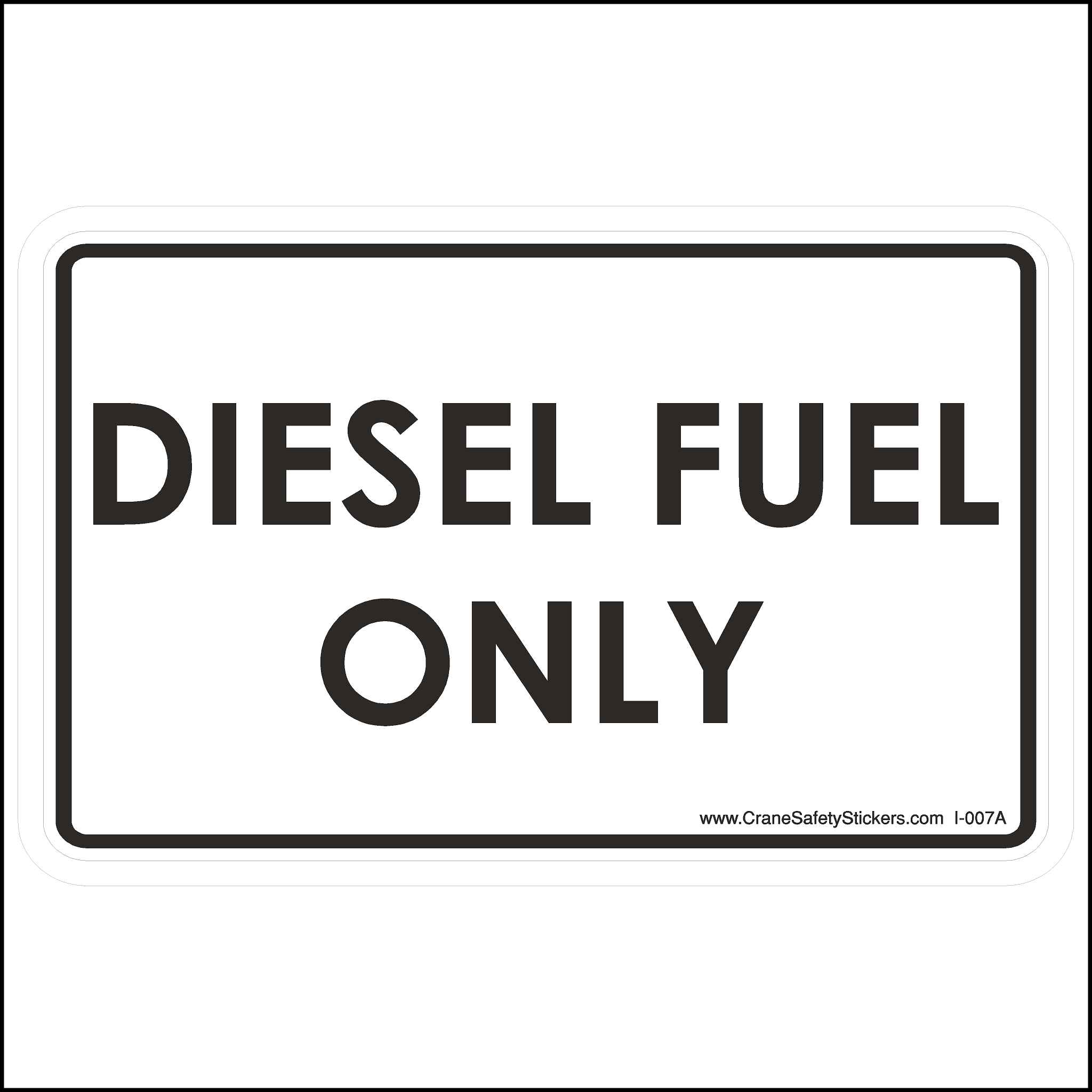 Diesel Fuel Only Sticker