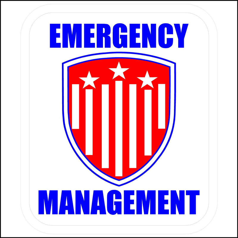 Emergency Management Hard Hat Sticker - Safety Stickers
