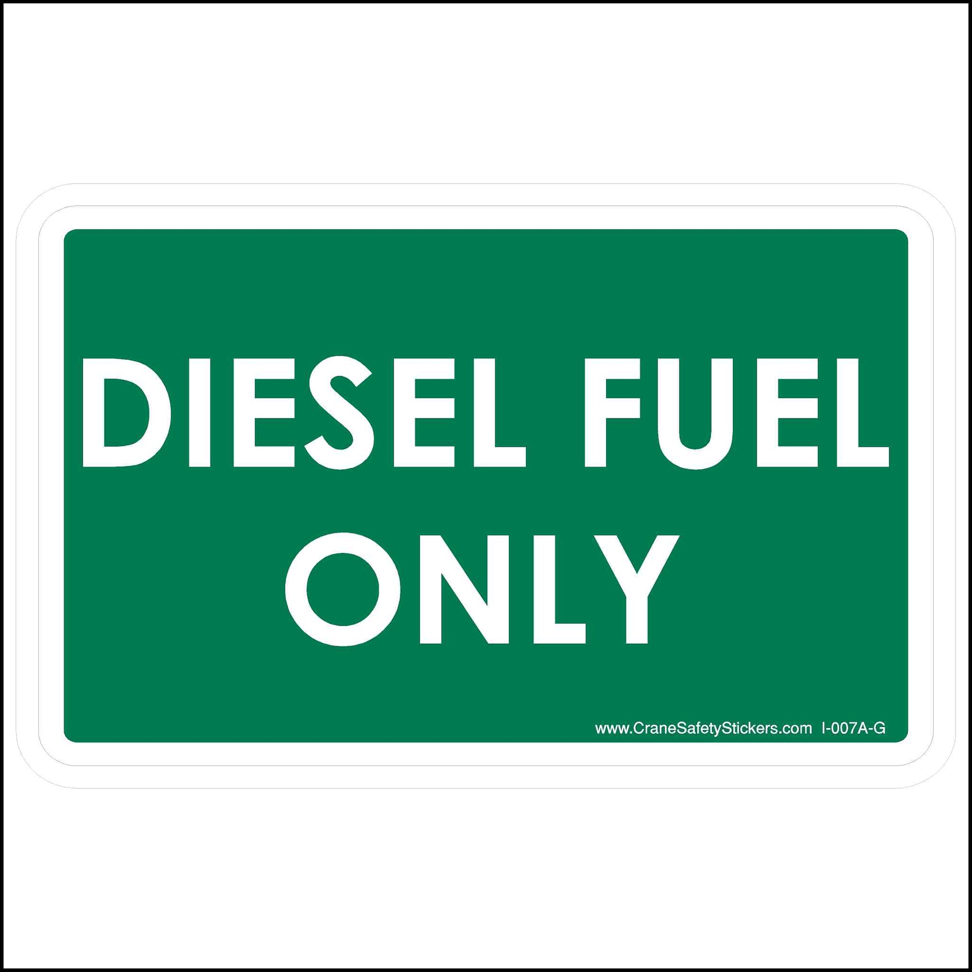 Diesel Fuel Only Sticker