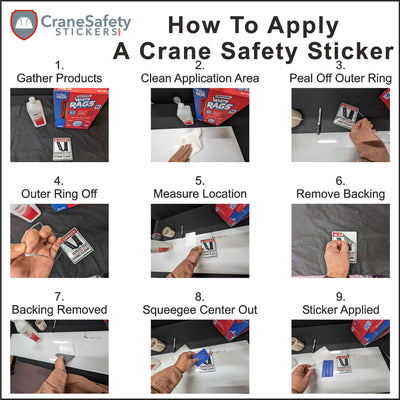 Crane Safety Decal DANGER Outriggers Will Cause Serious Injury