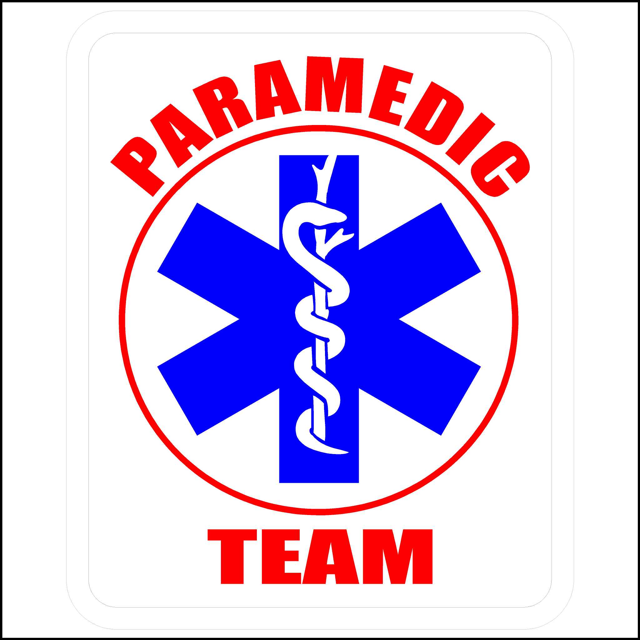 Paramedic Team Sticker for Hard Hats and More