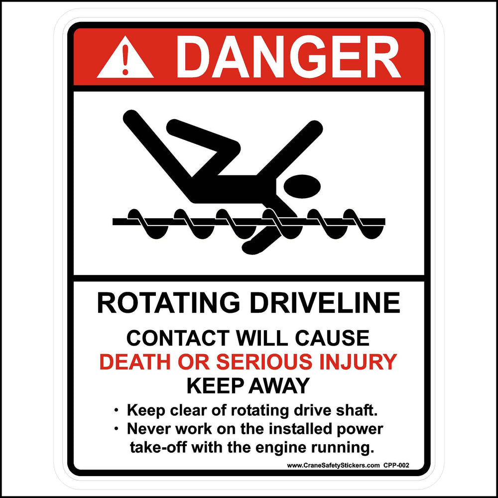 Safety Signs and Decals for Machinery Tagged "- Crush" - Safety Stickers