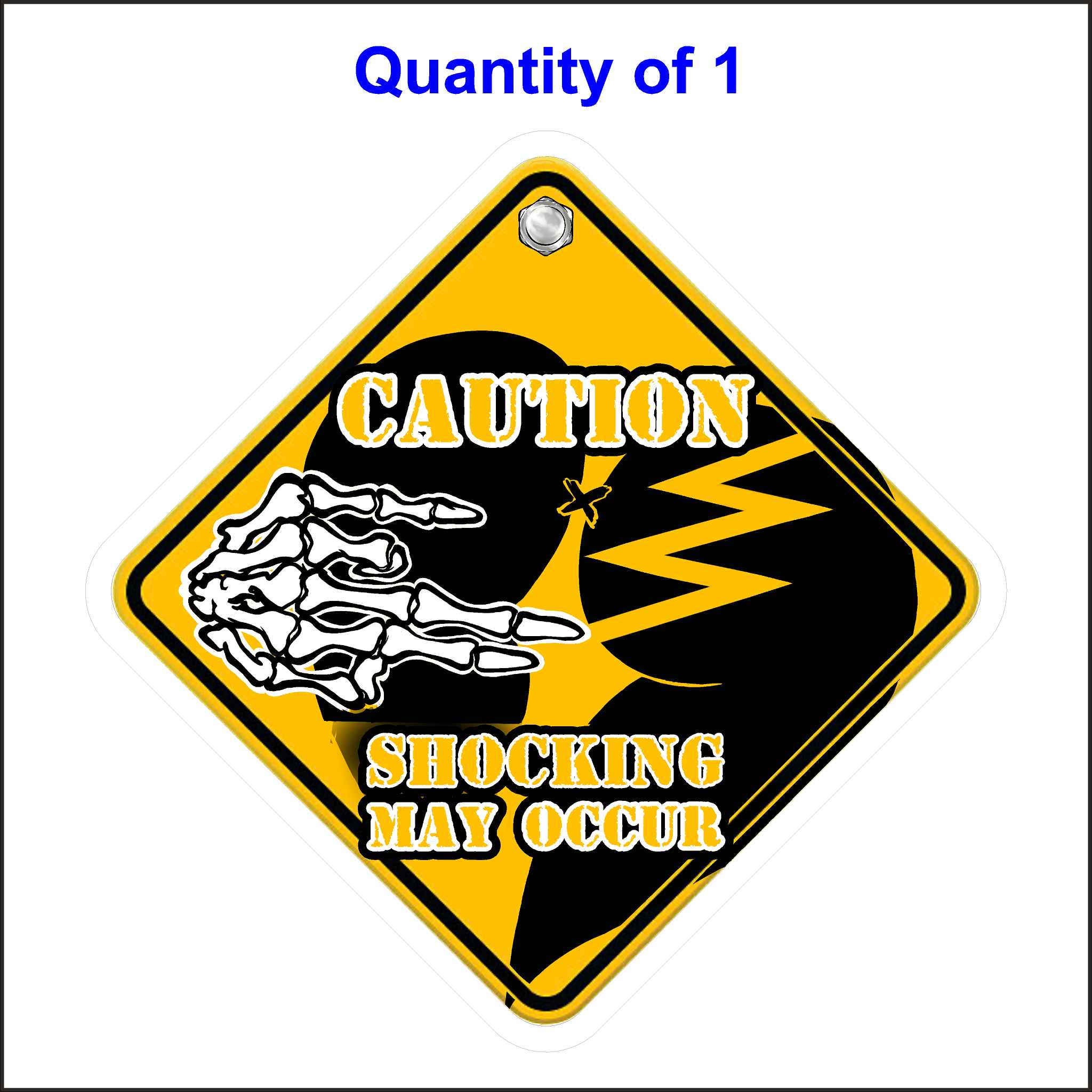 Shocker Sticker Caution Shocking May occur