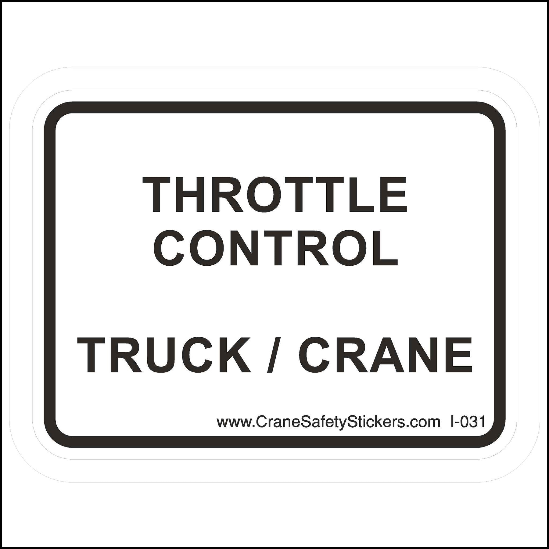 Crane Safety Decals and Boom Truck Safety Decals Tagged "- Control Labels"