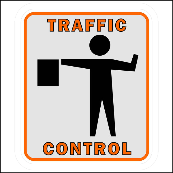 Traffic Control Hard Hat Decal